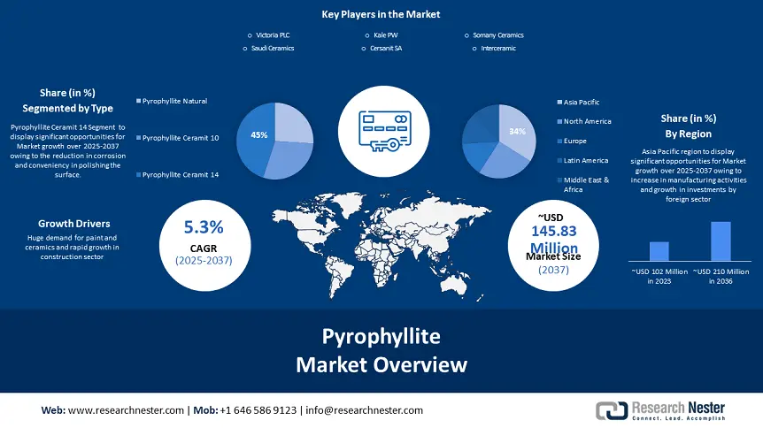 Pyrophyllite Market Growth | $145.83 million by 2037 with 5.3% CAGR
